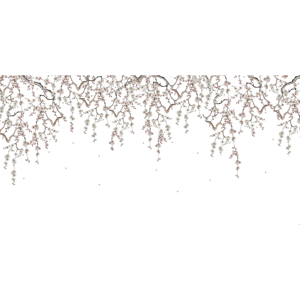 Papel Mural Hanami Botánico Decoración Minimalista Lavable a la medida ...